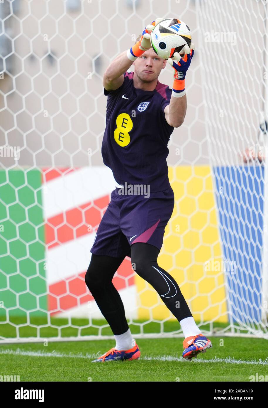 England goalkeeper Dean Henderson during a training session at the ...