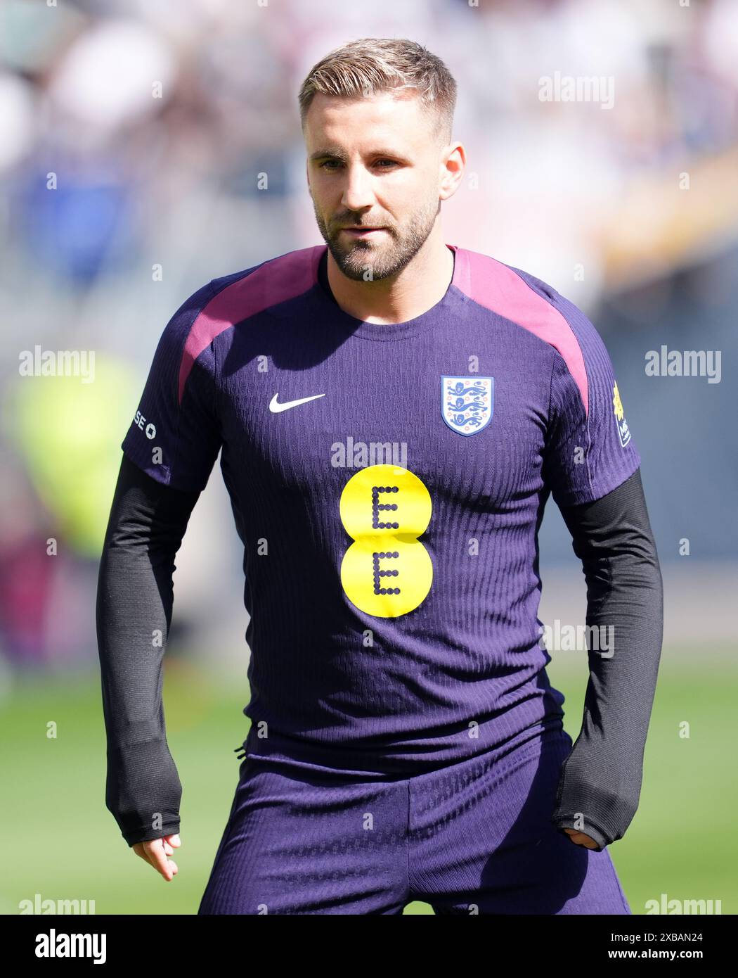 England's Luke Shaw during a training session at the Ernst-Abbe ...