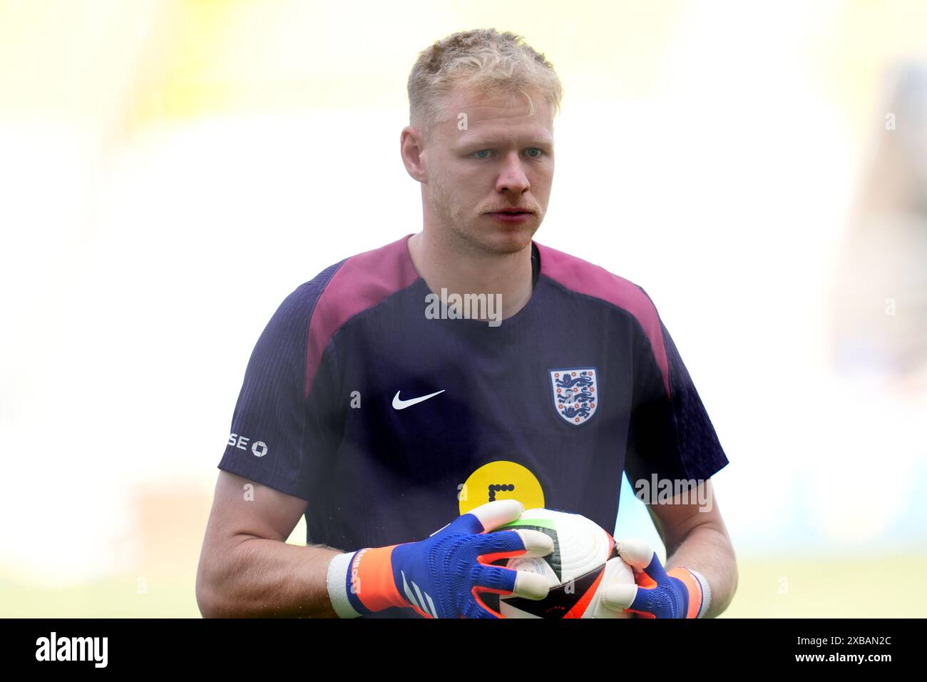 England goalkeeper Aaron Ramsdale during a training session at the ...