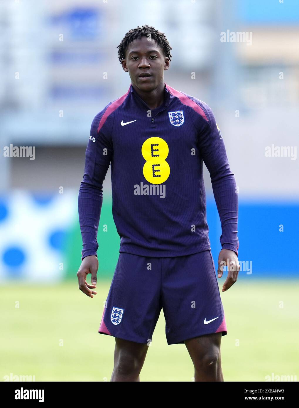 England's Kobbie Mainoo during a training session at the Ernst-Abbe ...