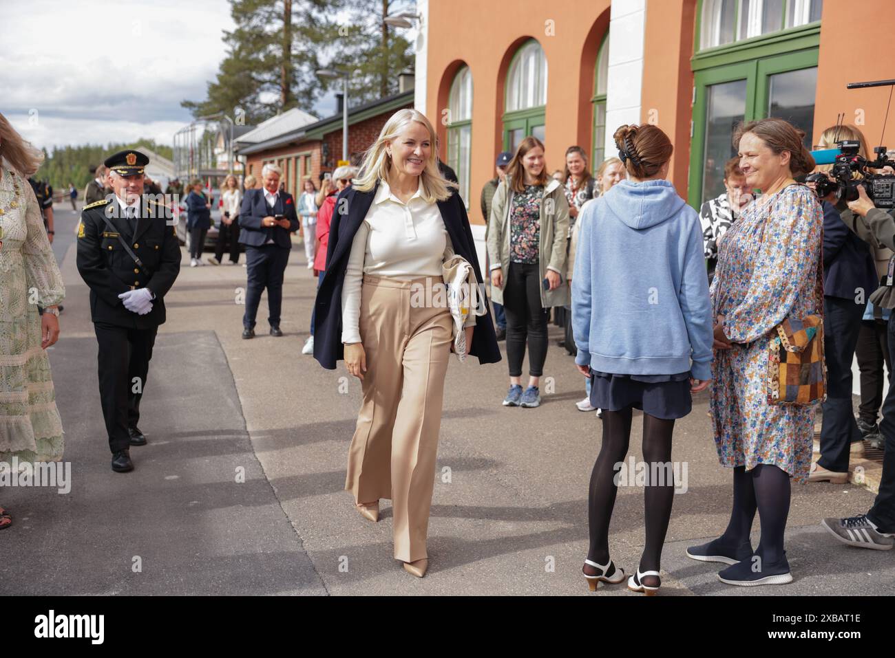 Hamar 20240611. Crown Princess Mette-Marit at the Litteraturtoget's ...