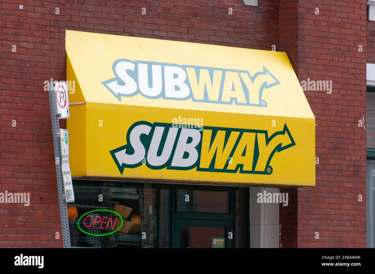 Toronto, ON, Canada – April 3, 2024: Subway is an American ...
