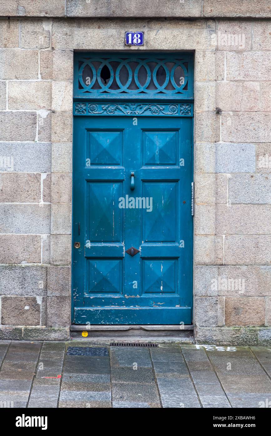 the blue door at #18, exterior architectural detail Stock Photo - Alamy