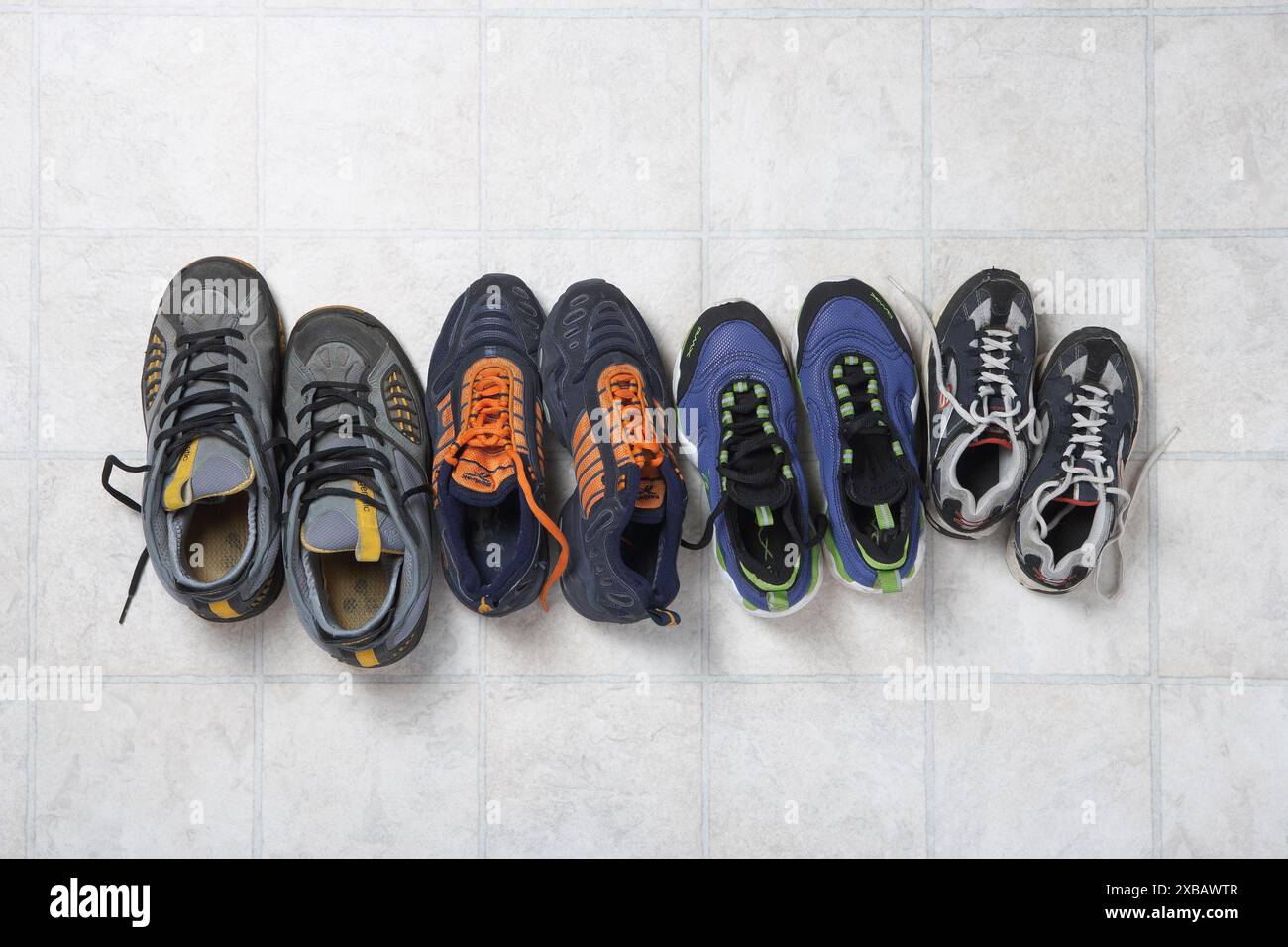 Adult shoes lined up hi-res stock photography and images - Alamy