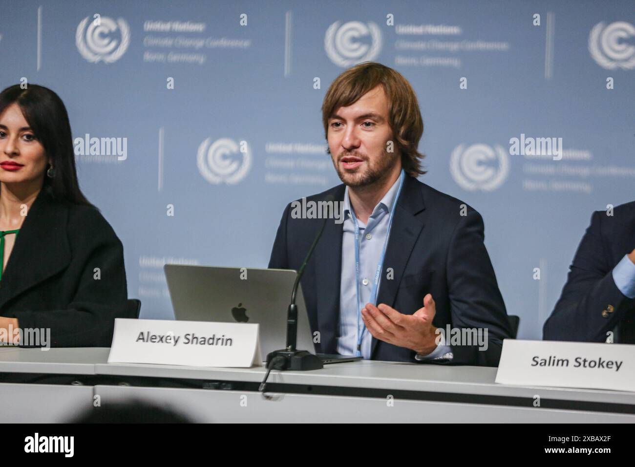 Bonn, Germany, Germany. 10th June, 2024. ALEXEY SHADRIN speaks at a press conference on IAAI ...