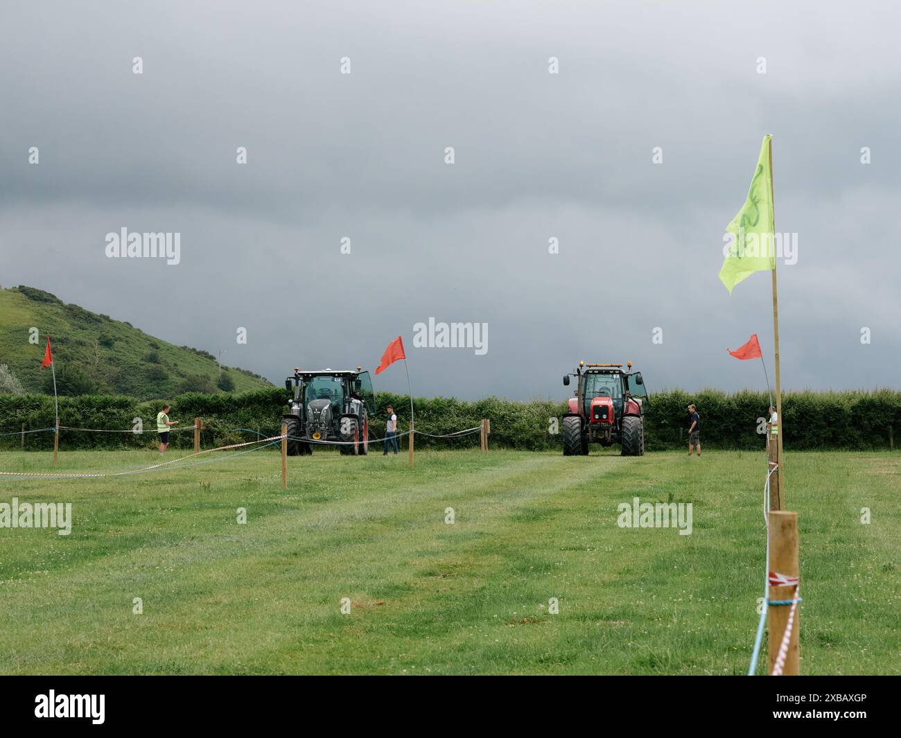 The start of a race at The All Wales Tractor Racing event held by Sioe ...