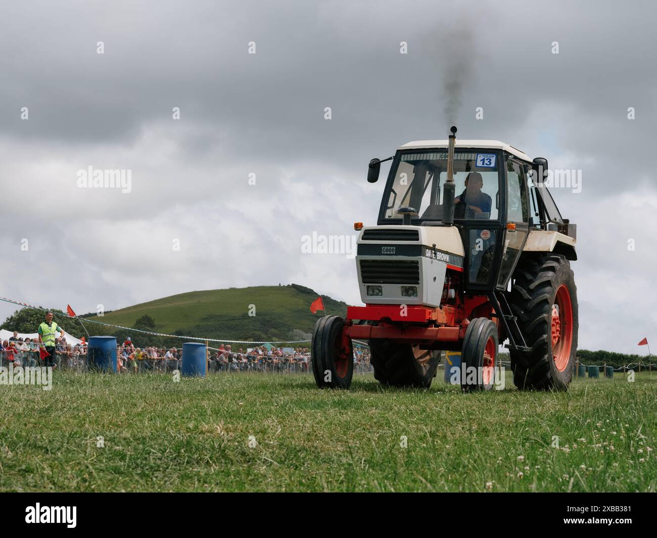 Vintage tractor racing in The All Wales Tractor Racing event held by ...