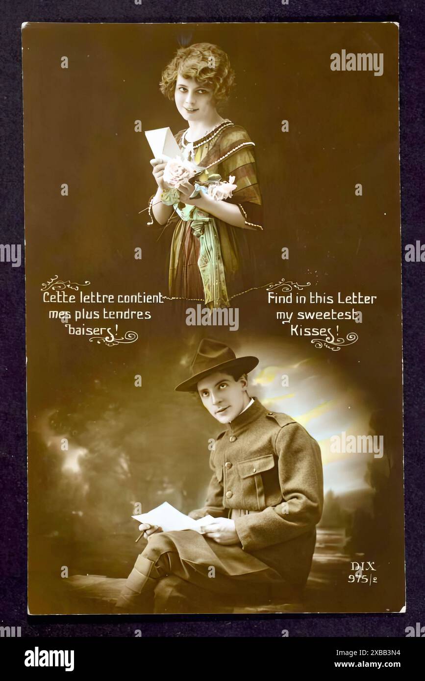 WWI-postcard from France-1915 - Patriotic Poster World War One Era ...