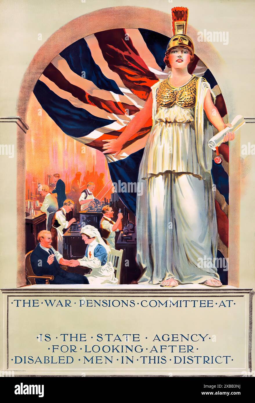 The War Pension Committee c. 1916. - Patriotic Poster World War One Era ...
