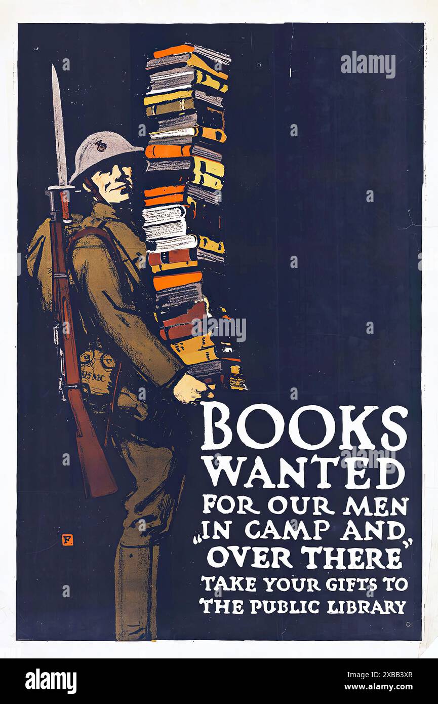 Books wanted for our men in camp and Over There c. 1918. - Patriotic ...