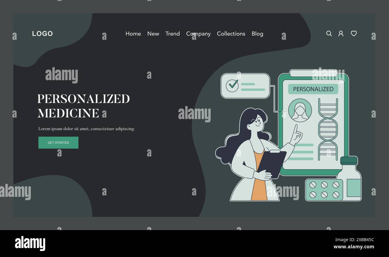 Personalized Medicine concept. A healthcare professional interacts with ...