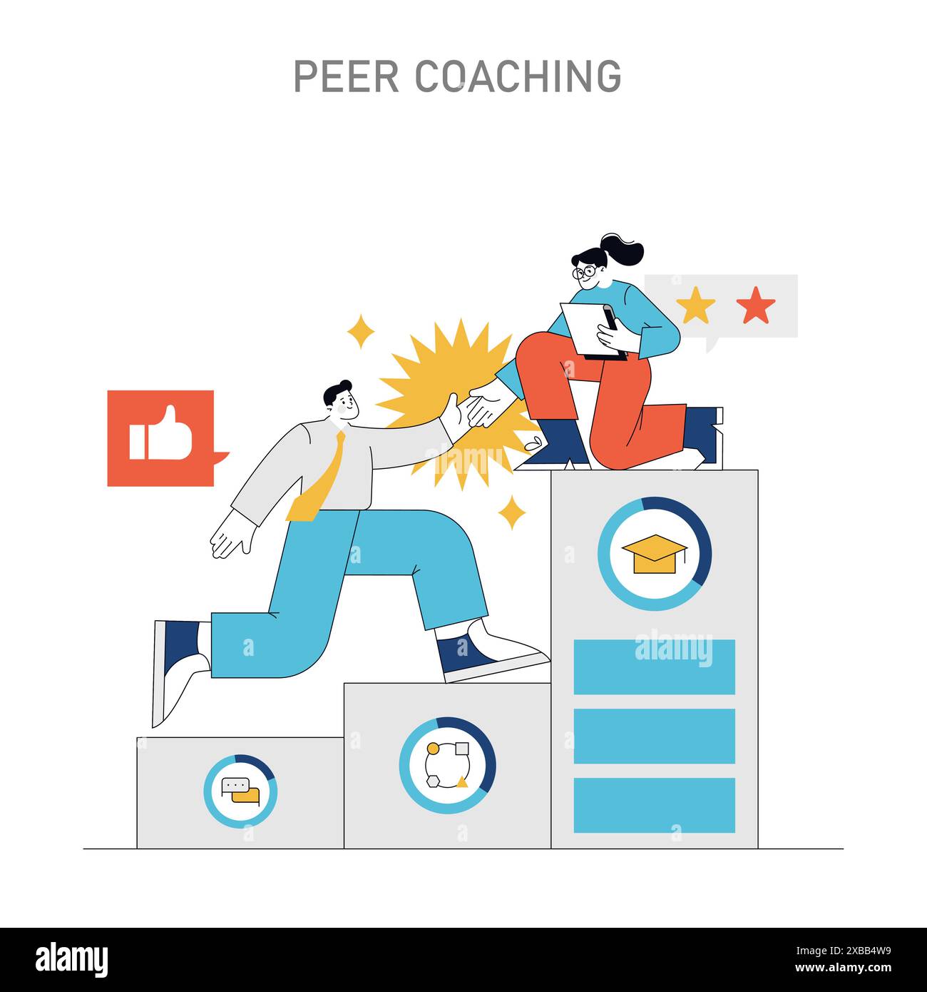 Soft Skills Training concept. Interactive peer coaching session with ...