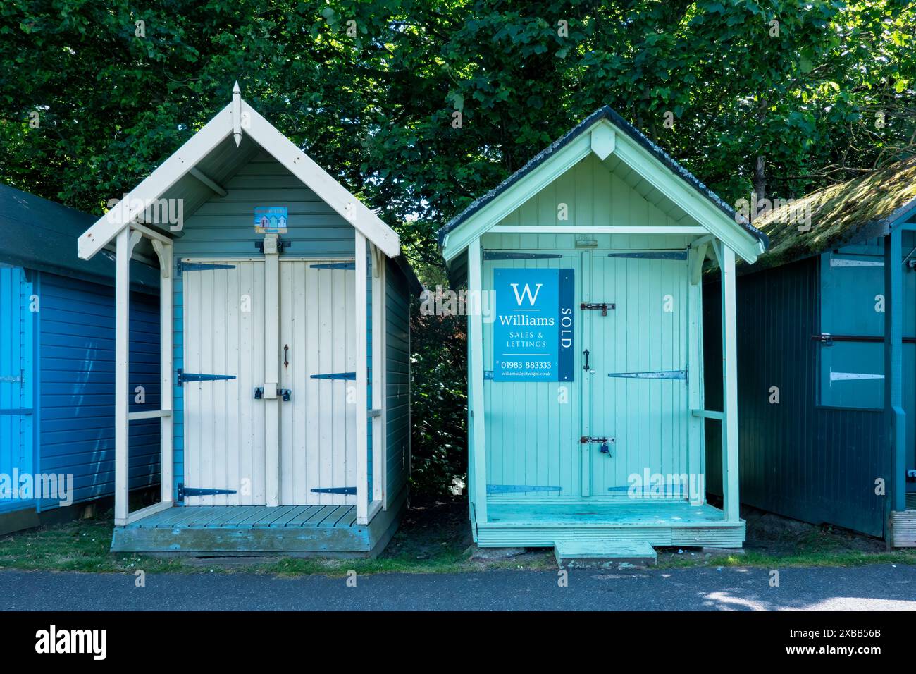 A wooden Beach Hut located on the esplanade at Puckpool Park, Ryde ...