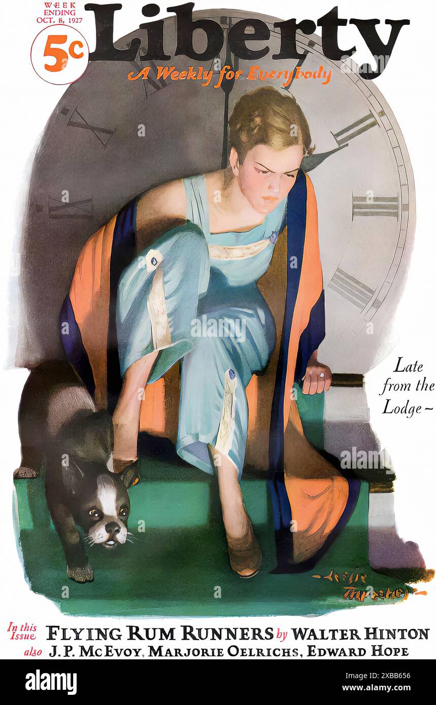 THRASHER Leslie - Late from the Lodge Liberty Magazine Oct - 8 1927 ...