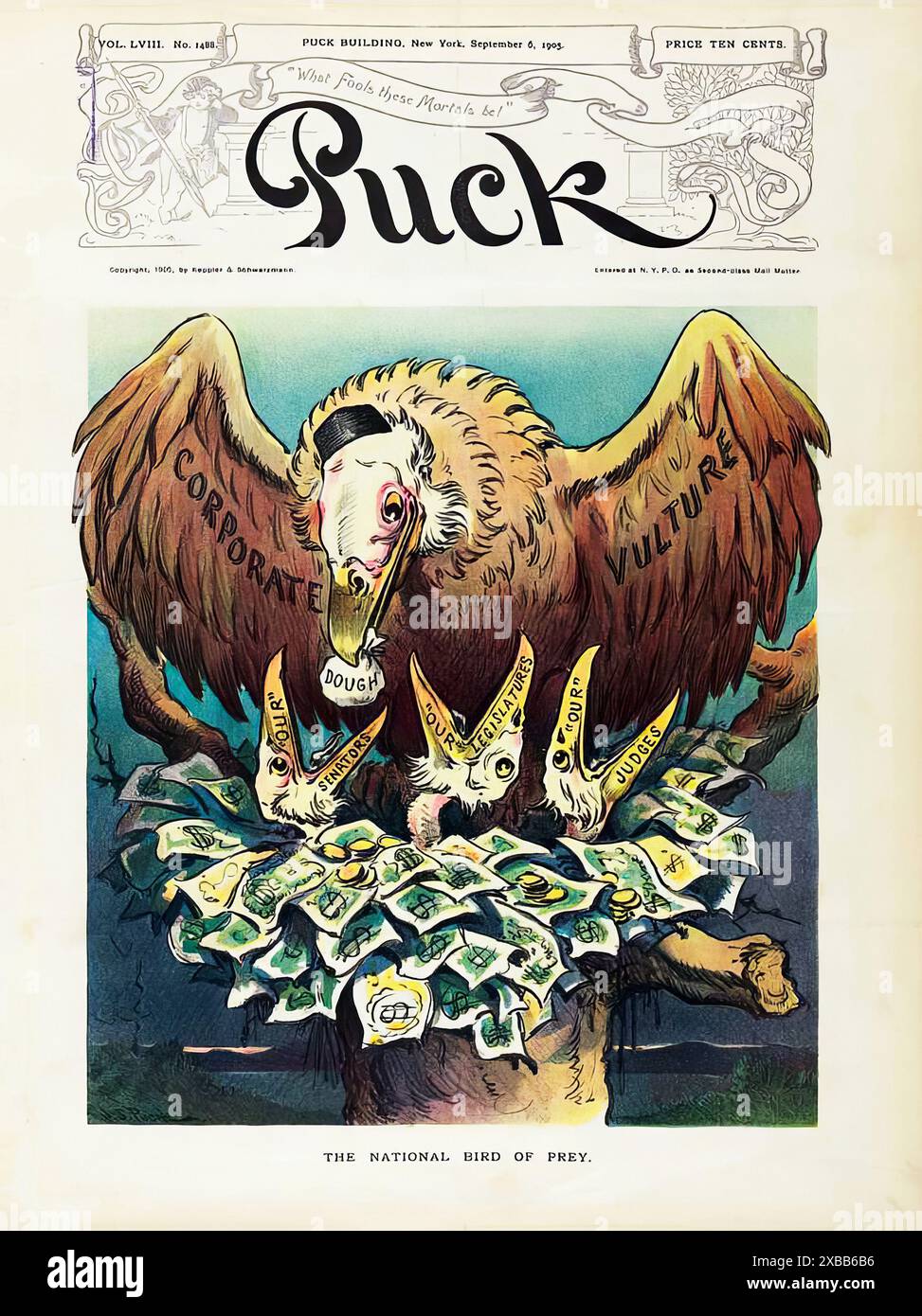 PUGHE John S - The National Bird of Prey Puck Sept - 6 1903 - Vintage ...