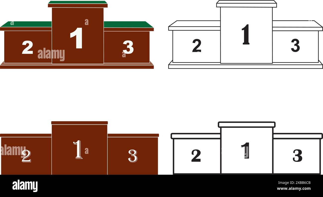 Winner Podium Icon. Alas Logo. Vector Illustration Stock Vector Image ...