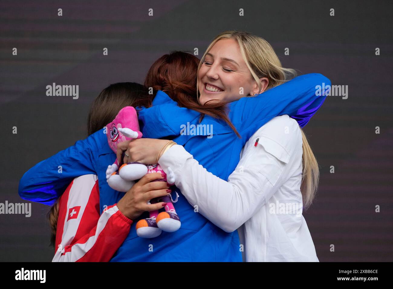 Silver medalist Aikaterini Stefanidi, of Greece, gold medalist Angelica ...