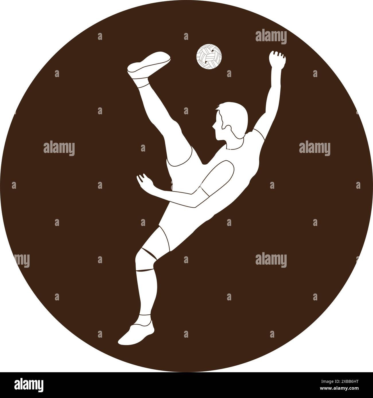 Takraw player logo design vector silhouette Stock Vector Image & Art ...