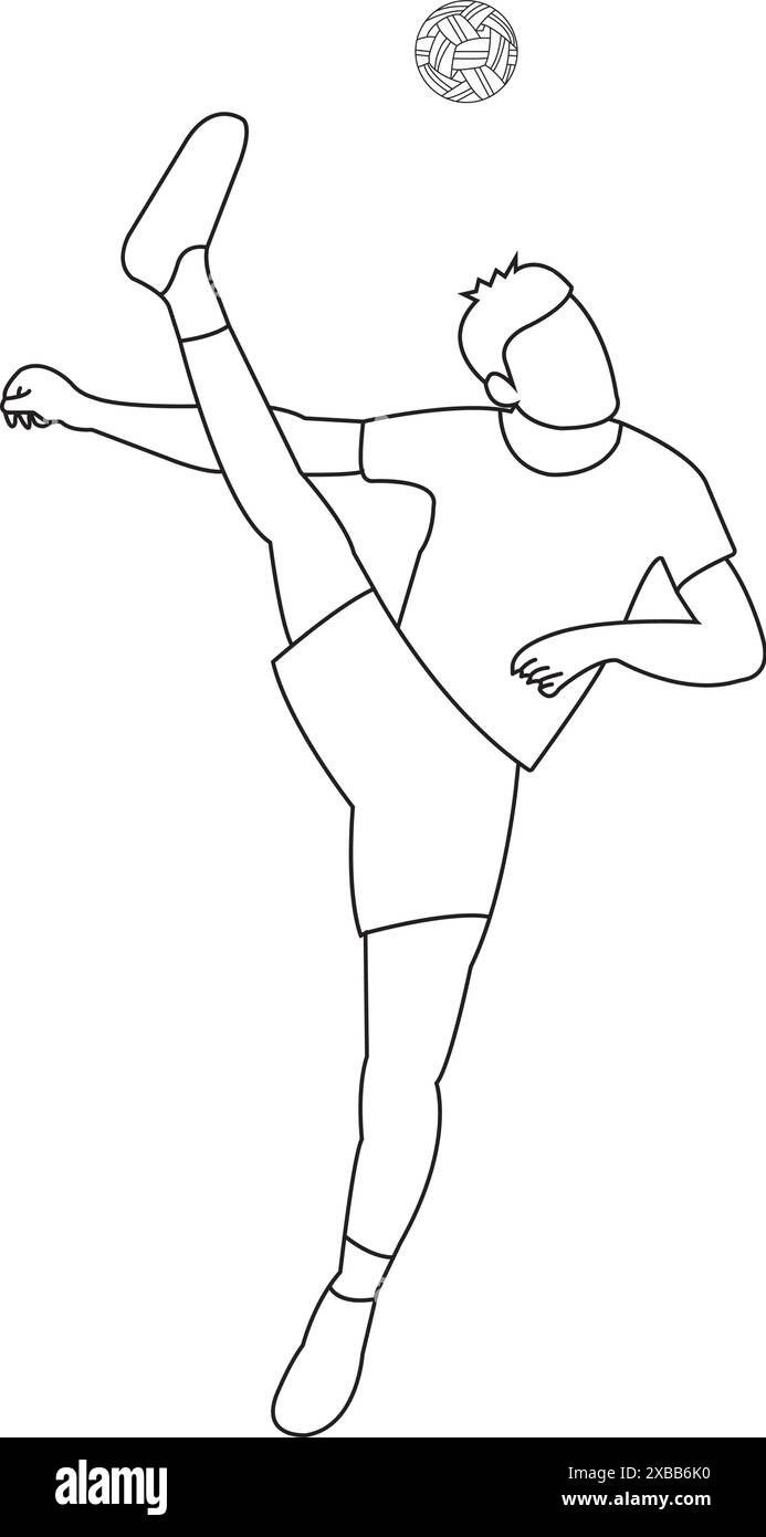 Takraw player logo design vector silhouette Stock Vector Image & Art ...