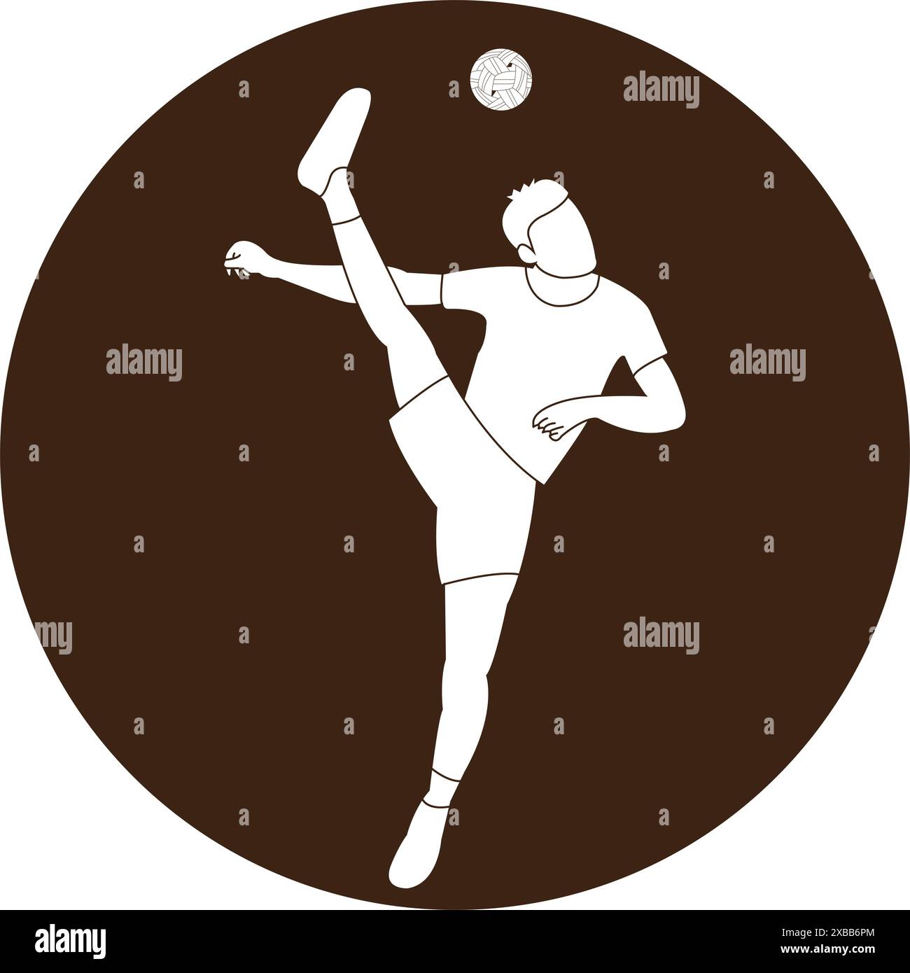 Takraw player logo design vector silhouette Stock Vector Image & Art ...