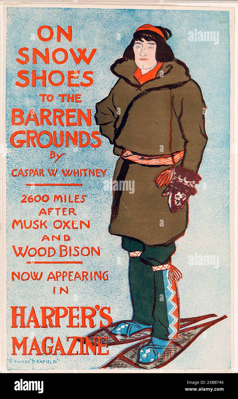 PENFIELD Edward - Harper's Magazine On Snow Shoes to the Barren Grounds ...