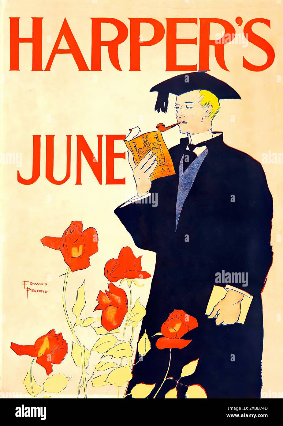 PENFIELD Edward - Harper’s June 1895 - Vintage Illustrated Magazine ...