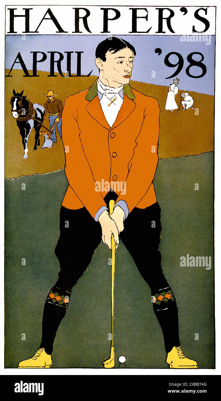 PENFIELD Edward - Harper's April 1898 - Vintage Illustrated Magazine ...