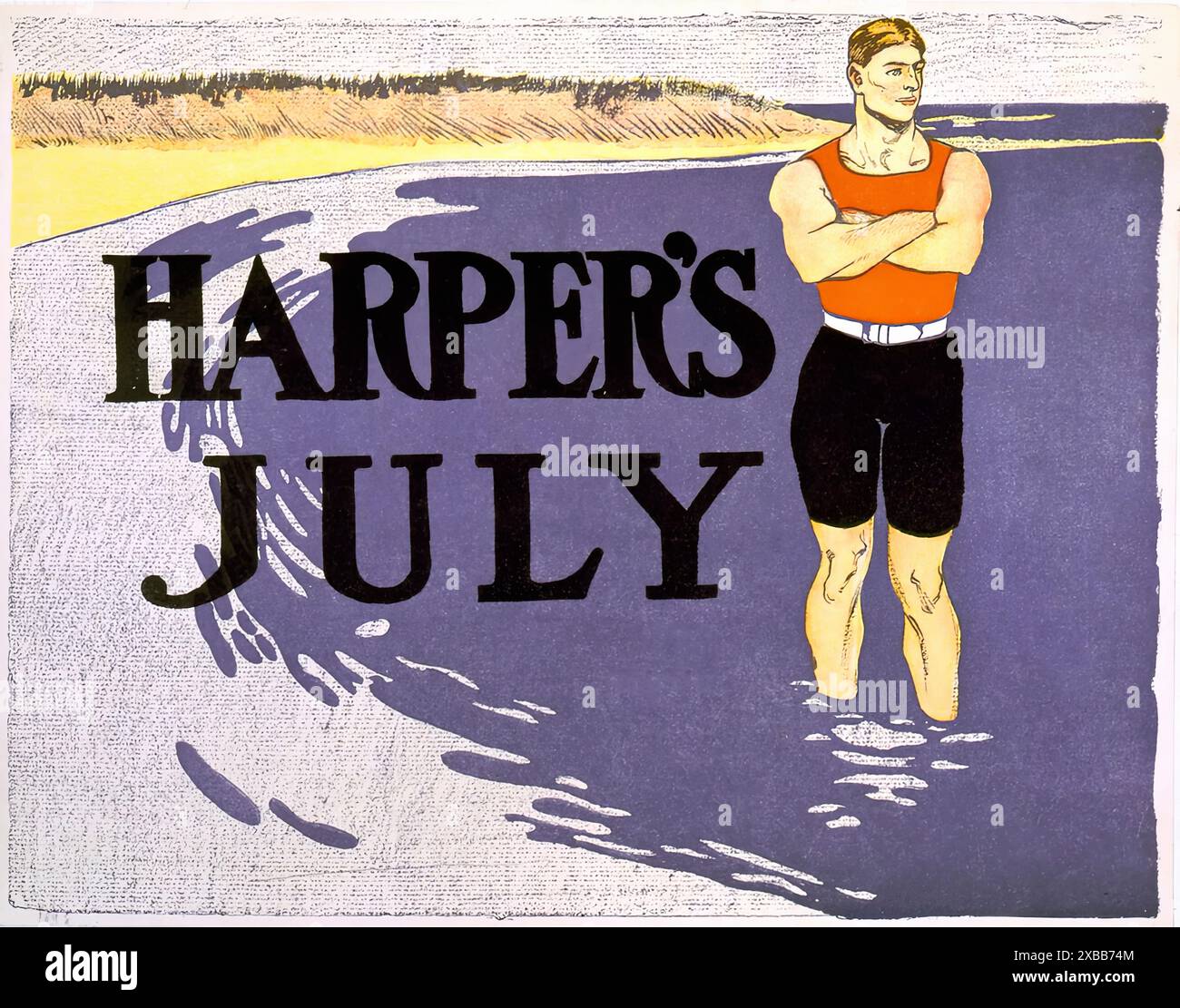 PENFIELD Edward - Harper's July 1898 Vintage Illustrated Magazine Cover ...