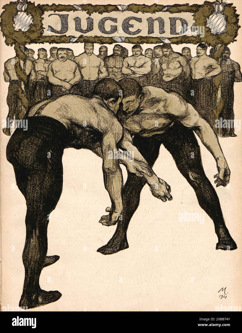 MÜNZER Adolf - Cover of Jugend magazine 1901 - Vintage Illustrated ...