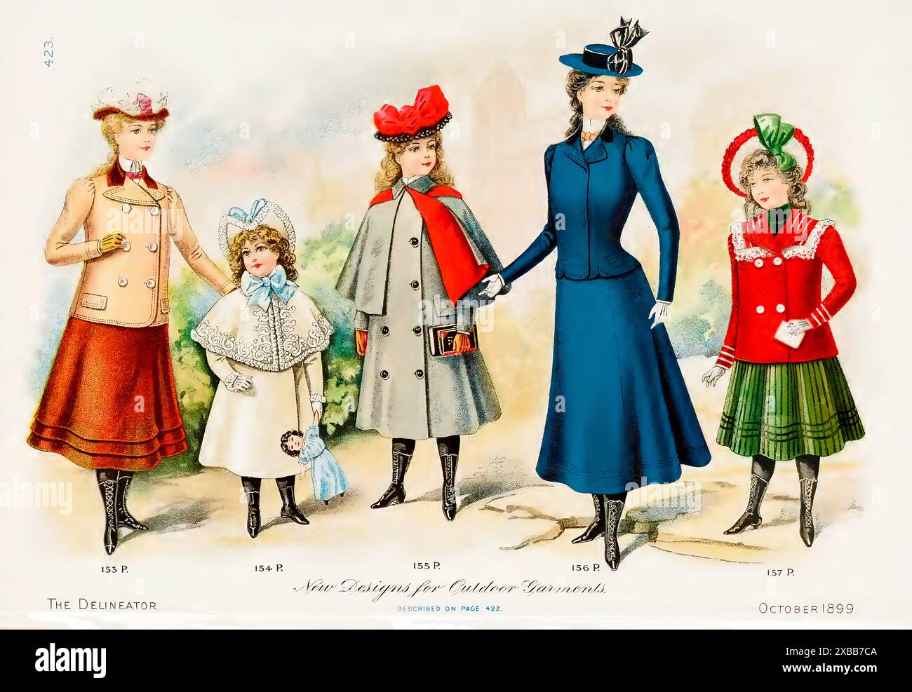 Family fashions Delineator Oct 1899 - Vintage Illustrated Magazine ...