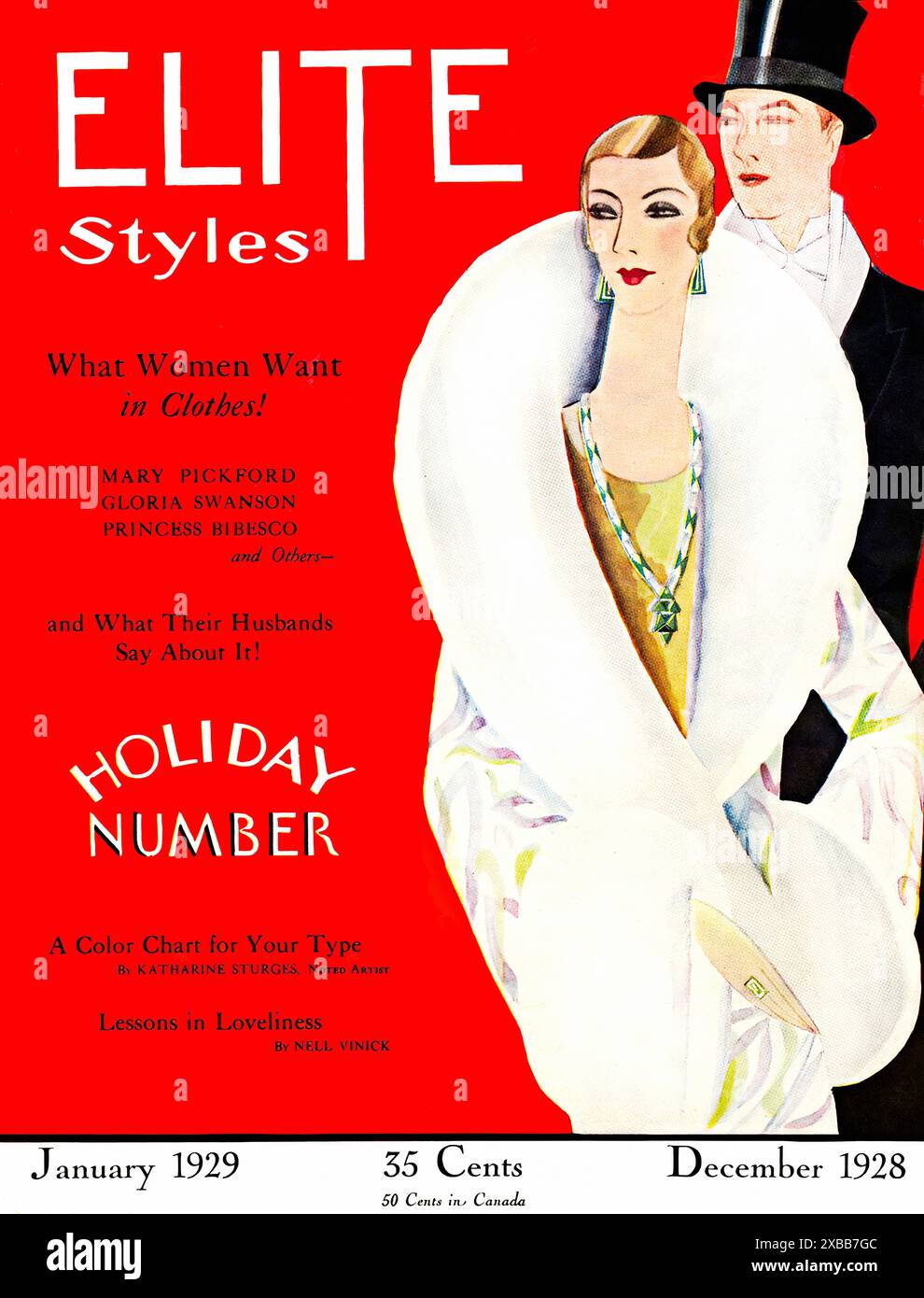 Elite Styles Holiday Number Jan. 1929. Vintage Illustrated Magazine ...