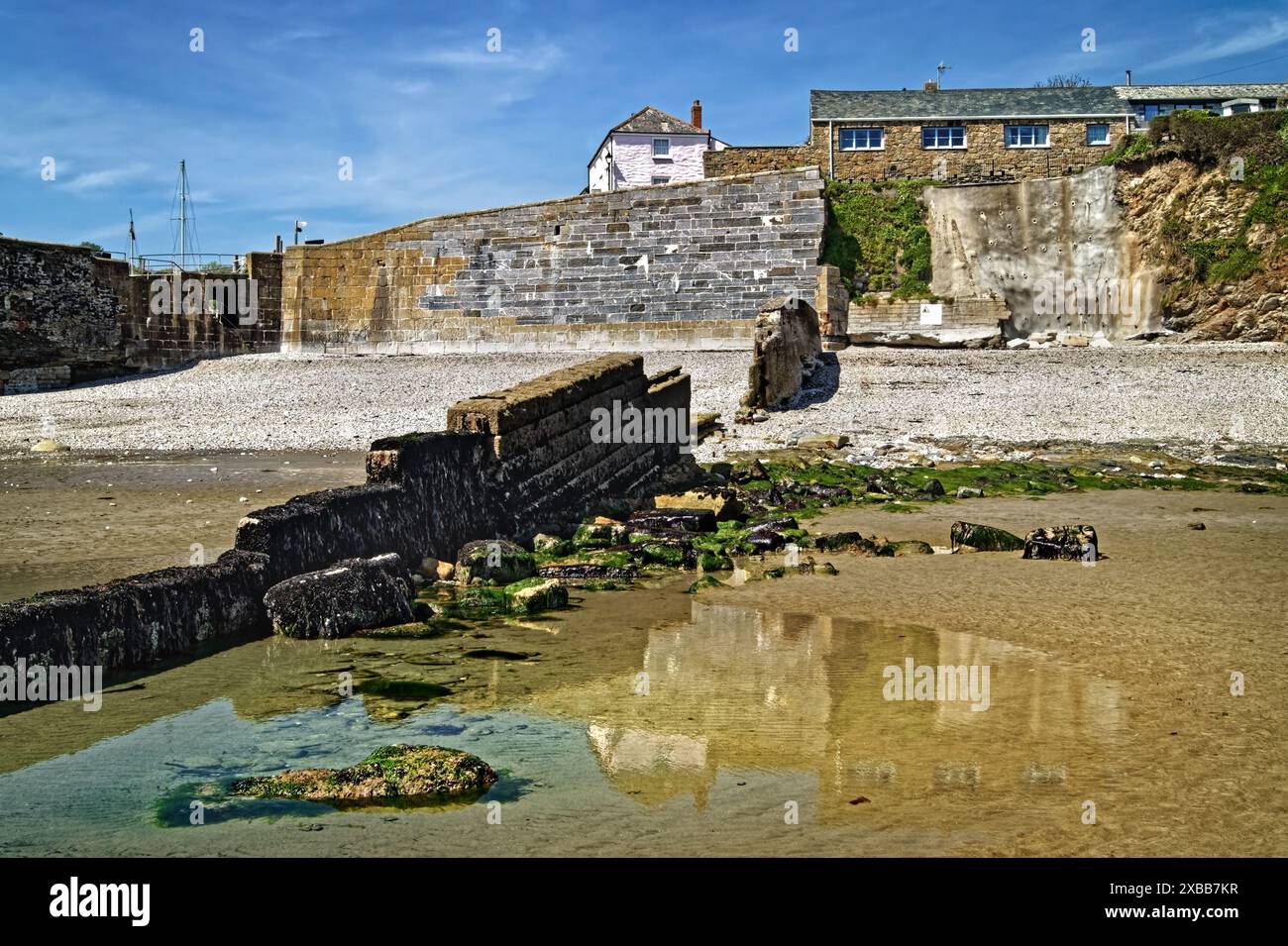 UK, Cornwall, Charlestown Beach Stock Photo - Alamy