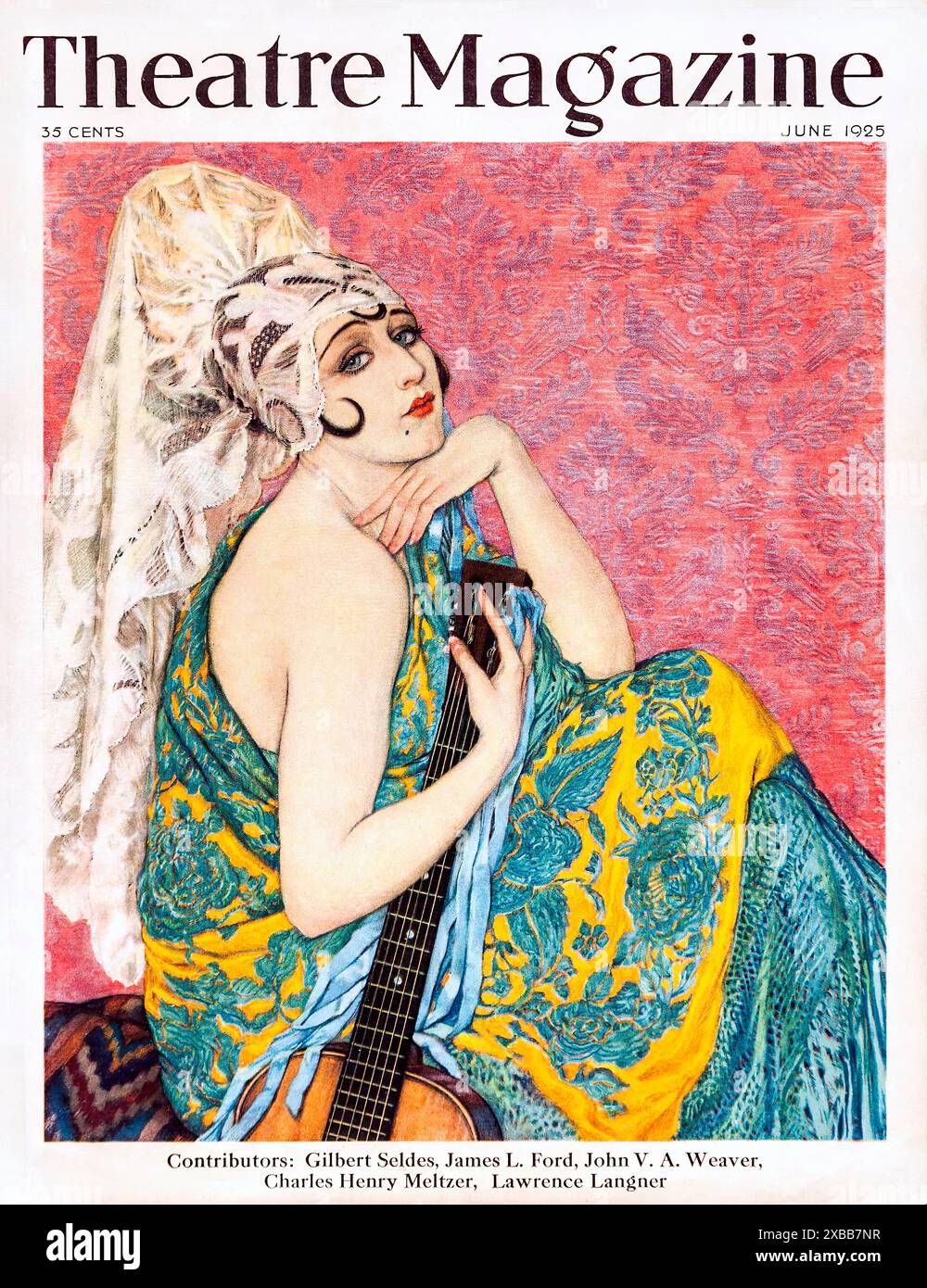 Theatre Magazine, June 1925 Vintage Illustrated Magazine Cover Stock ...