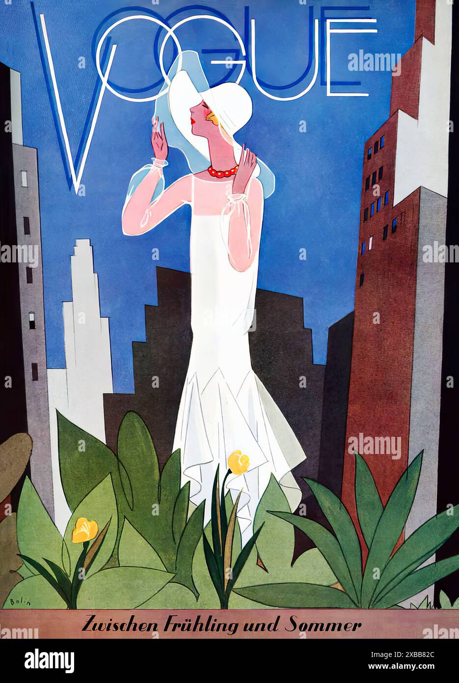 BÓLIN Guillermo German Vogue Zwischen Frühling und Sommer c 1928 Stock ...