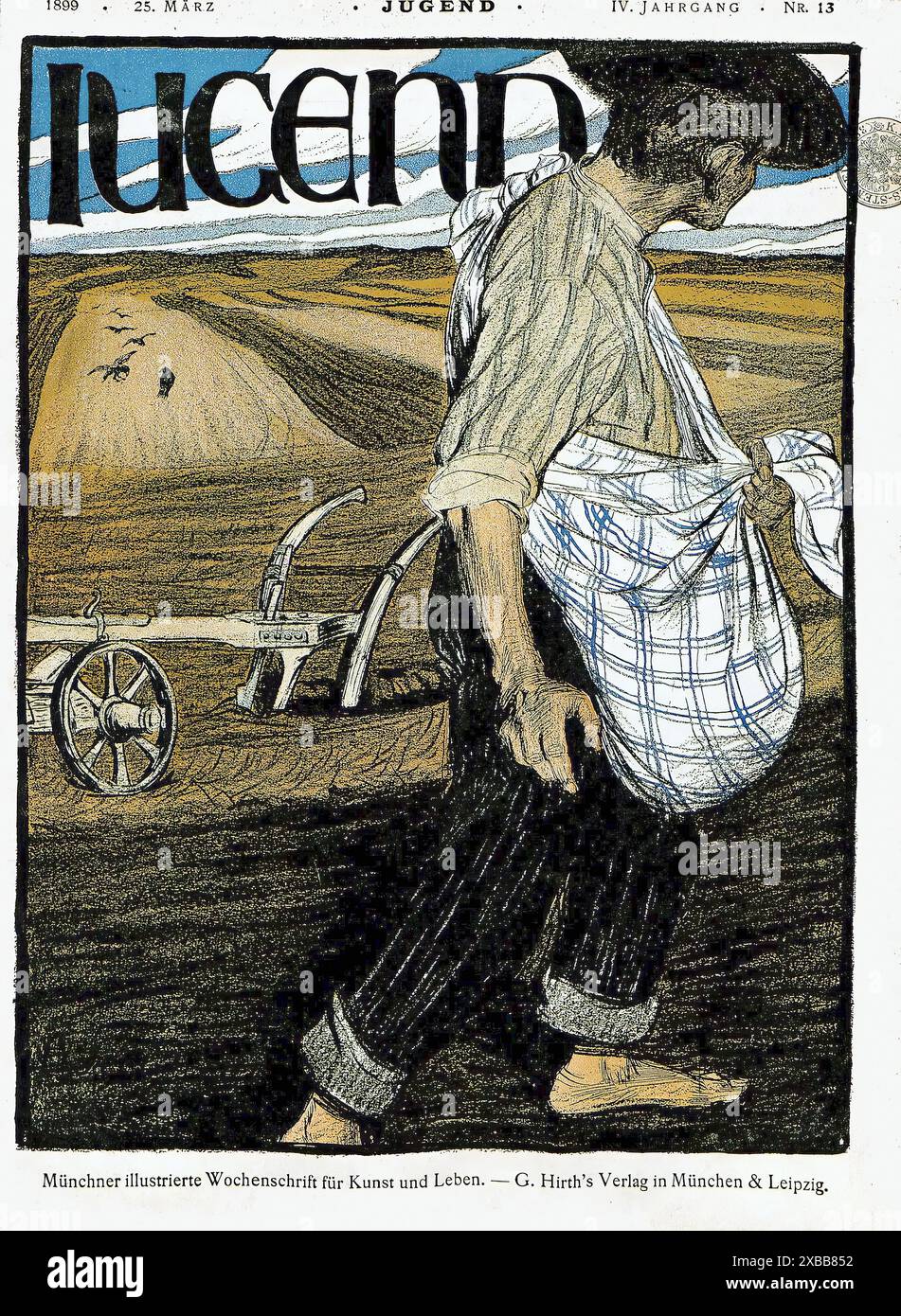 Jugend cover March 25 1899. Vintage Illustrated Magazine Cover Stock ...