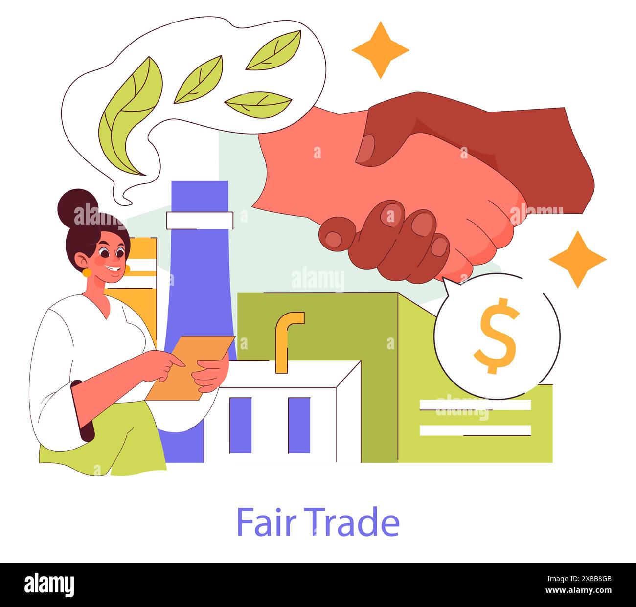 Social Responsibility concept. Illustration highlighting ethical trade ...
