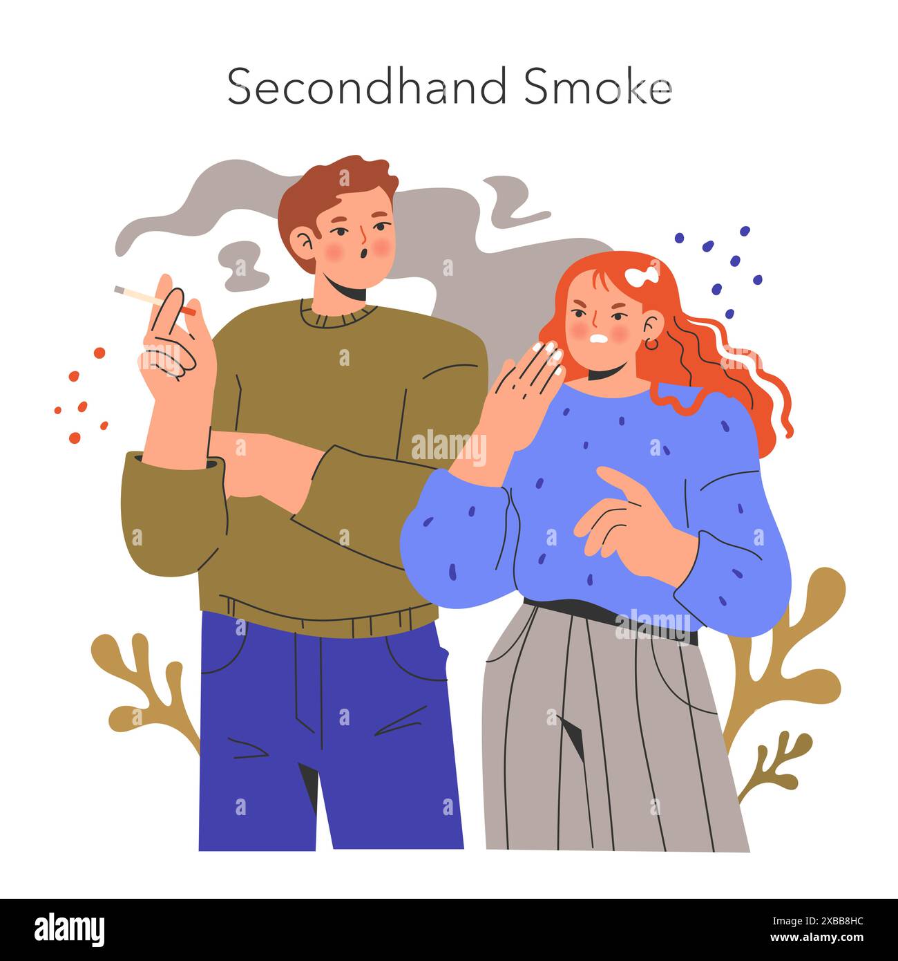 No Tobacco Day concept. Illustration raising awareness about the ...