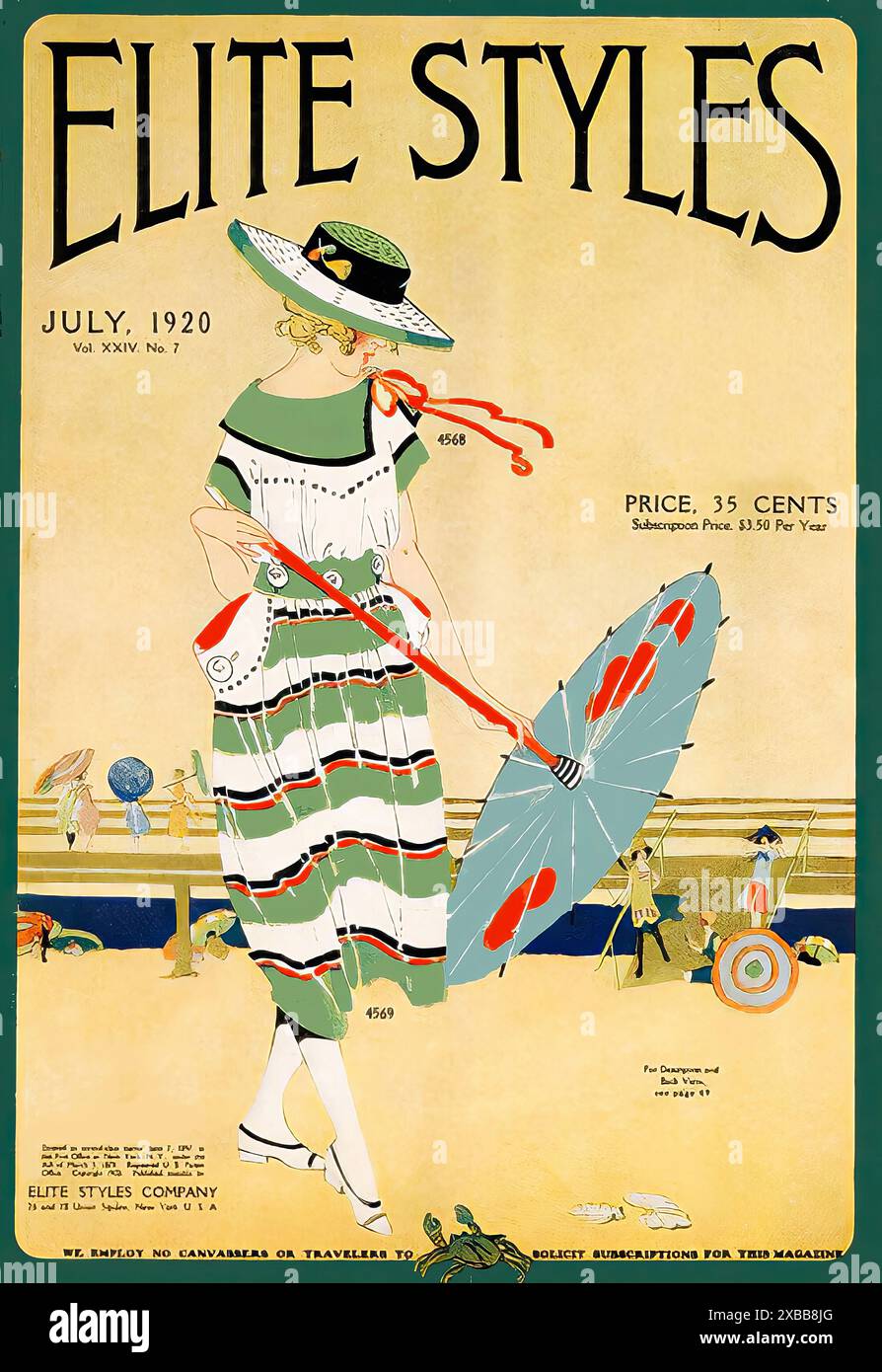 Elite Styles magazine July 1920. Vintage Illustrated Magazine Cover ...