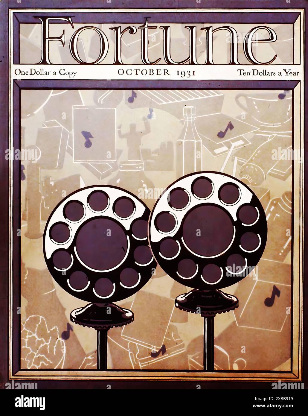 Fortune Magazine Oct. 1931 Vintage Illustrated Magazine Cover Stock ...