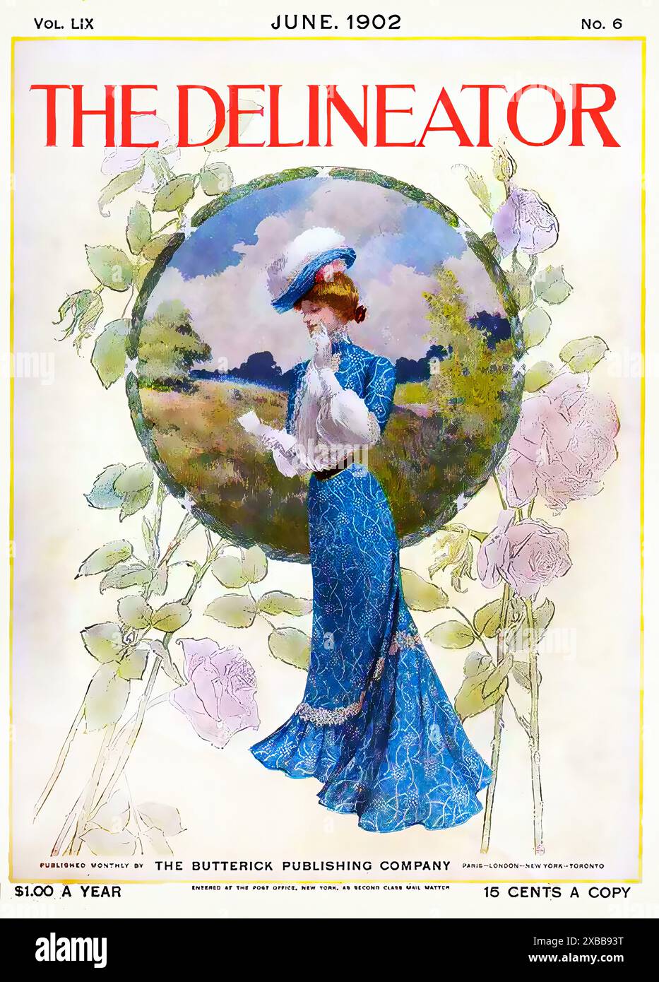 The Delineator June 1902 - Vintage Illustrated Magazine Cover Stock ...