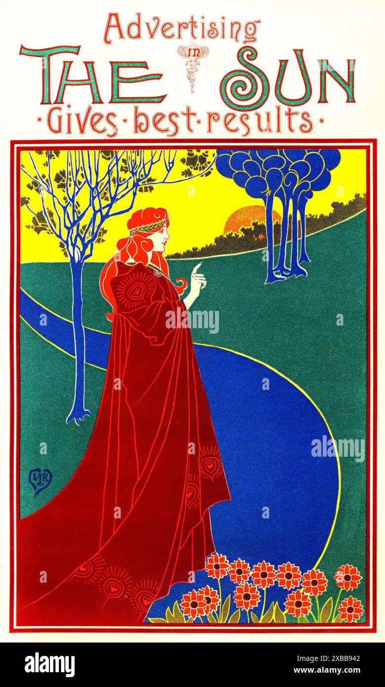 RHEAD Louis (1857-1926) - Advertising The Sun Gives Best Results 1896 ...