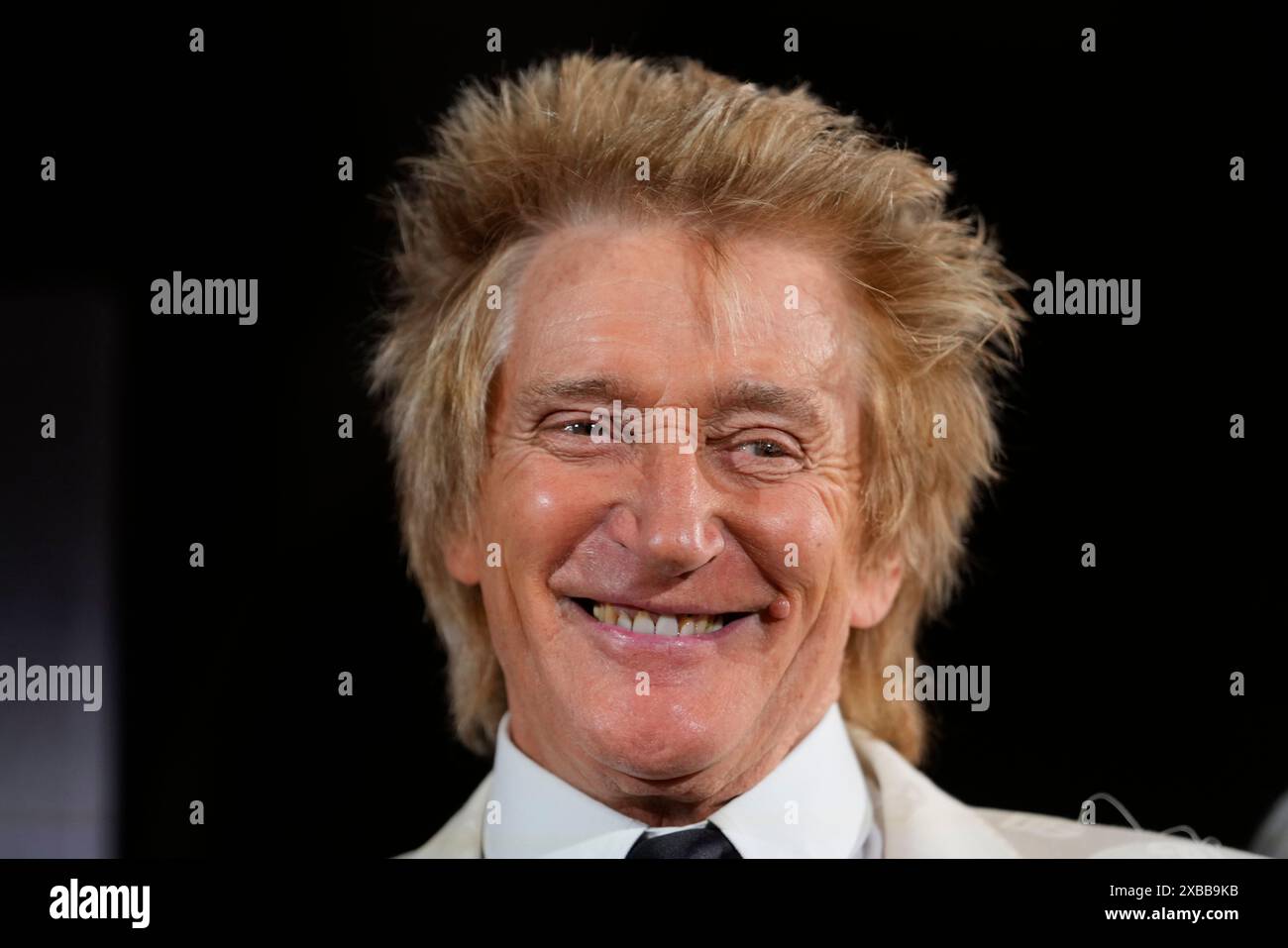 Rod Stewart smiles while he speaks as he presents the Teaching Award at ...