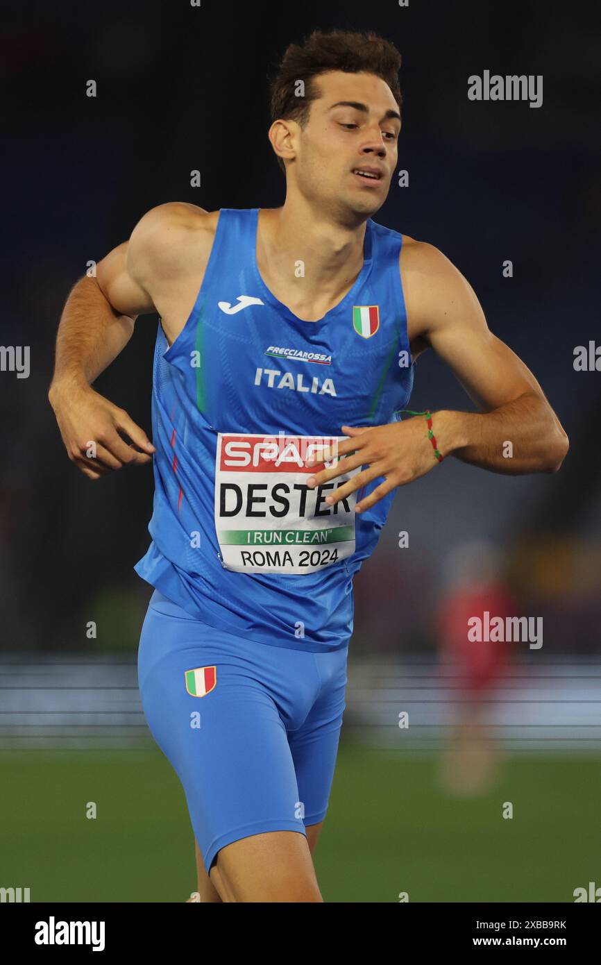 Rome, Italy 10.06.2024: Dario DESTER compete during 400m Men Heat 1/3 Decathlon in European ...