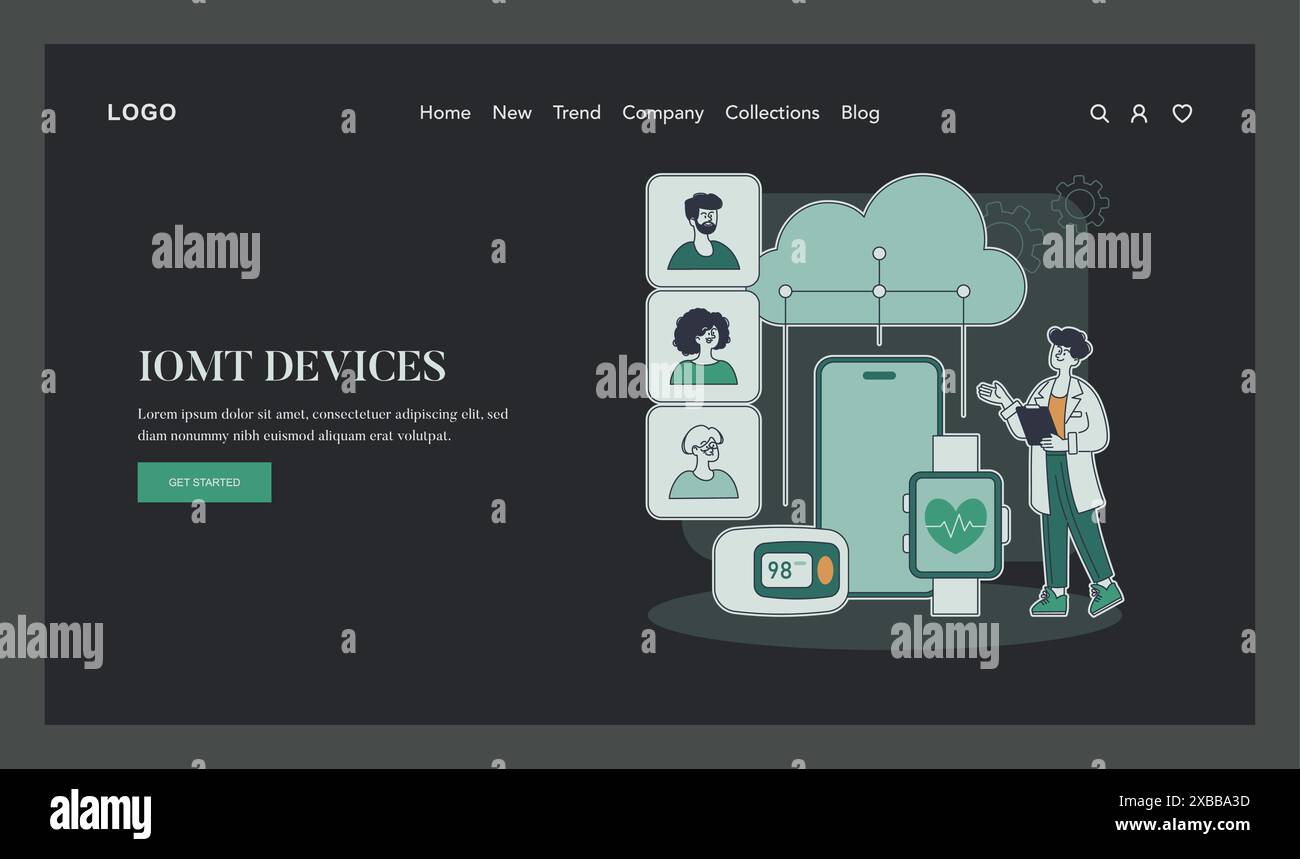 Digital healthcare concept. Connectivity between medical devices and ...