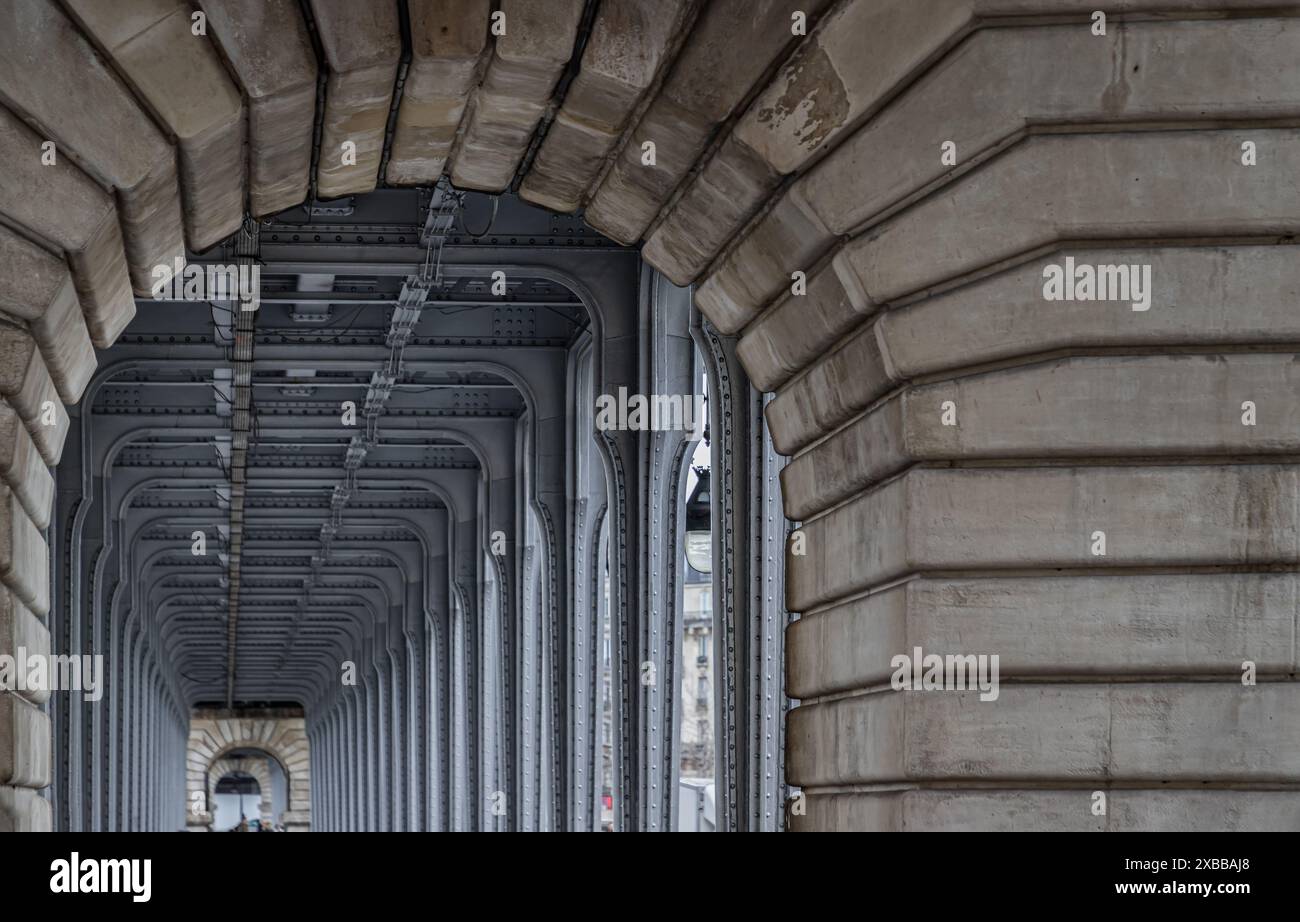 France, Paris - Jan 04, 2024 - Horizontal perspective view of the ...