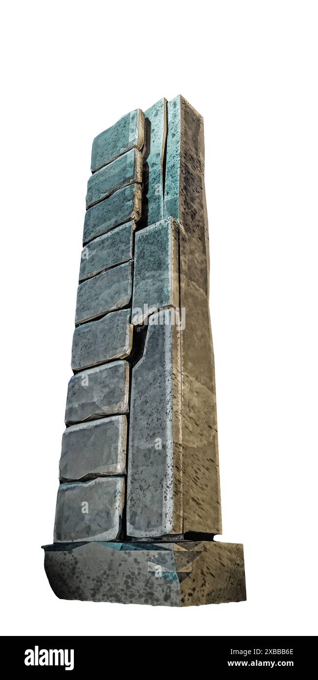 ancient monolith isolated on white background 3d illustration Stock ...