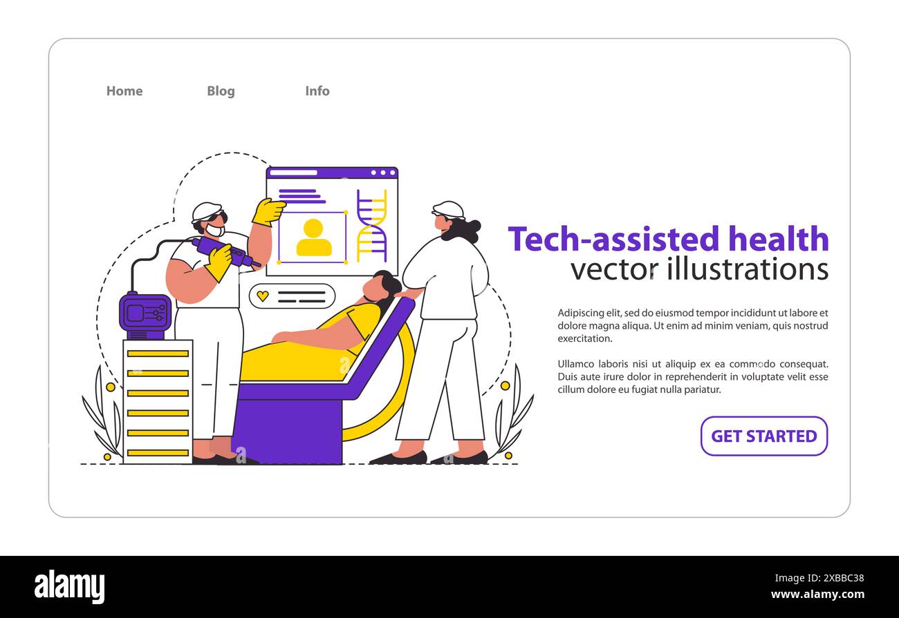Tech-assisted healthcare concept. A futuristic medical professional ...