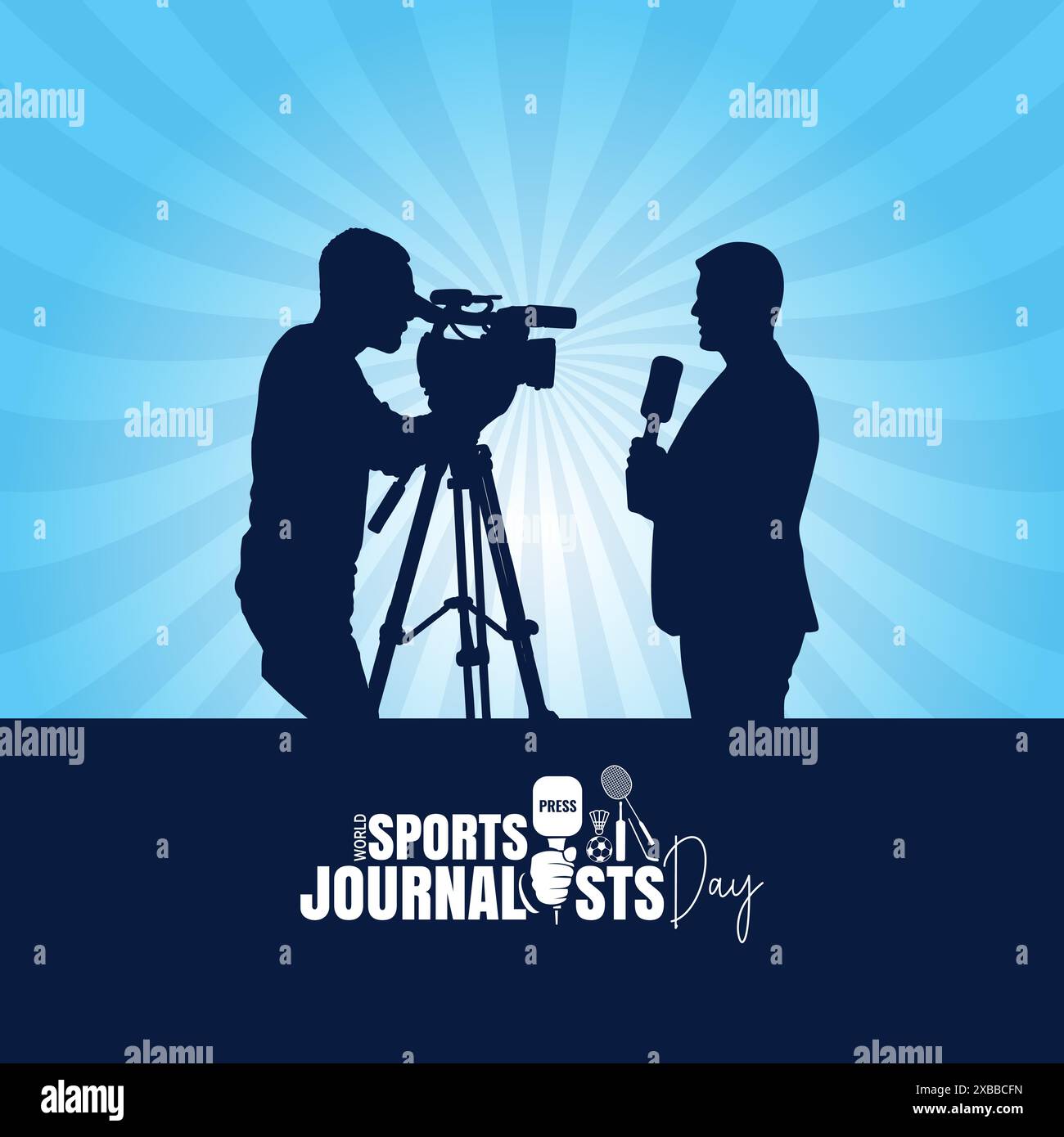 World Sports Journalists Day creative unique vector illustration ...