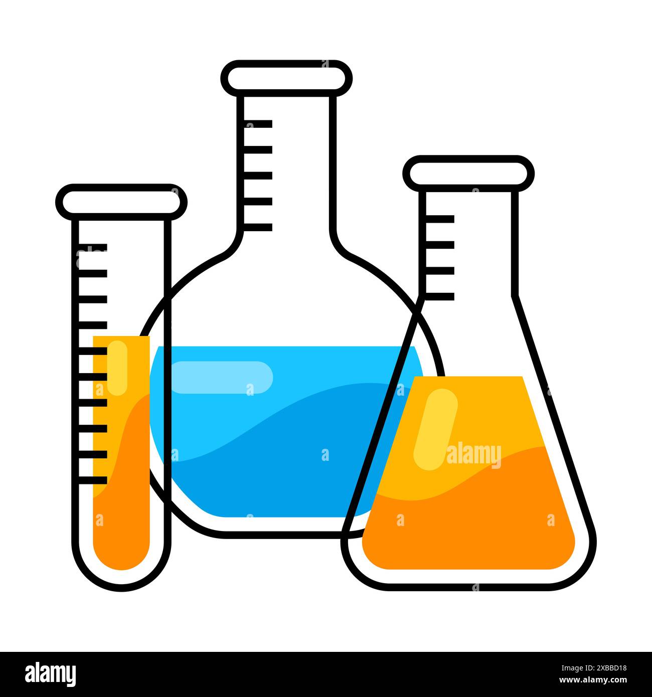 Abstract scientific test tubes Cut Out Stock Images & Pictures - Alamy