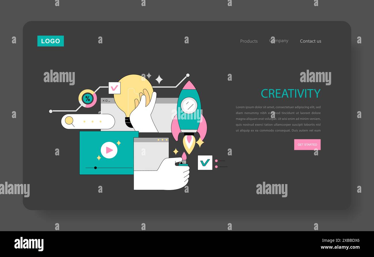 Creative process concept. An engaging illustration representing imagination, ideation, and ...